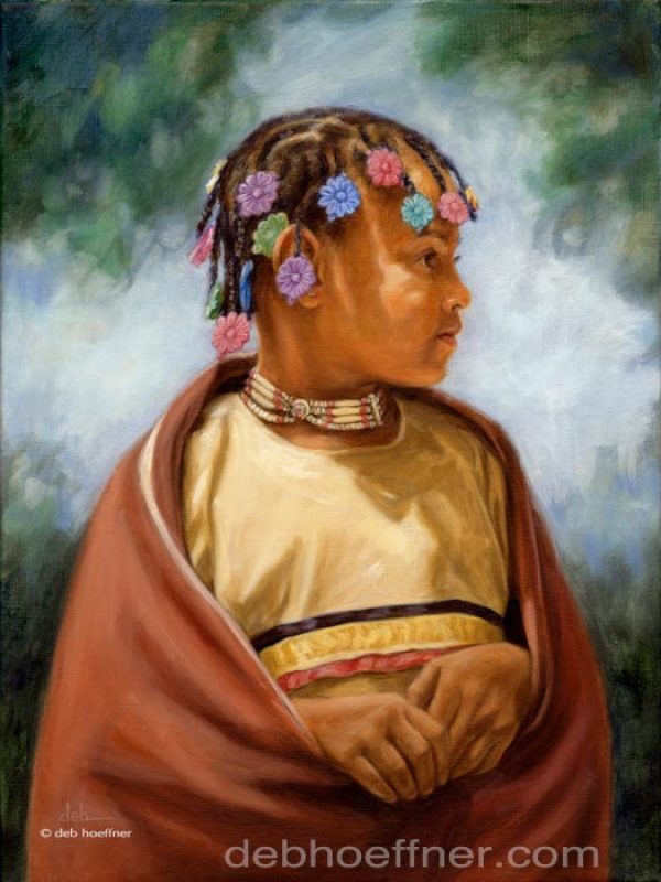Portrait artist deb hoeffner, realistic portrait art in oil and pencil.
